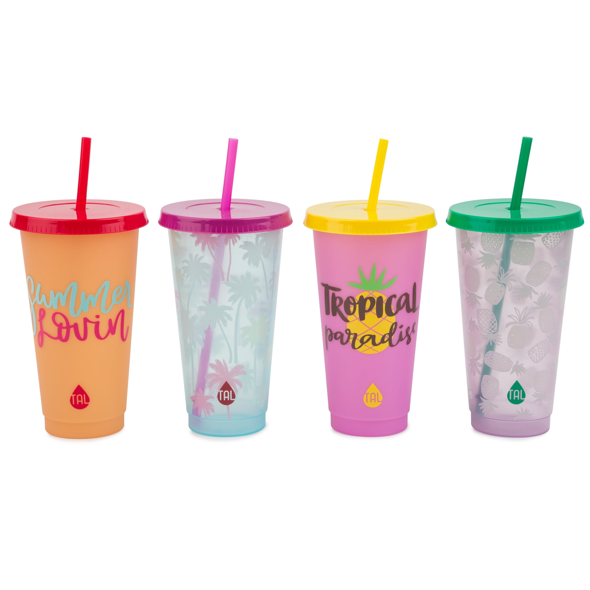 TAL Color Changing Cups 24oz, 4 Pack Summer Lovin - Walmart.com