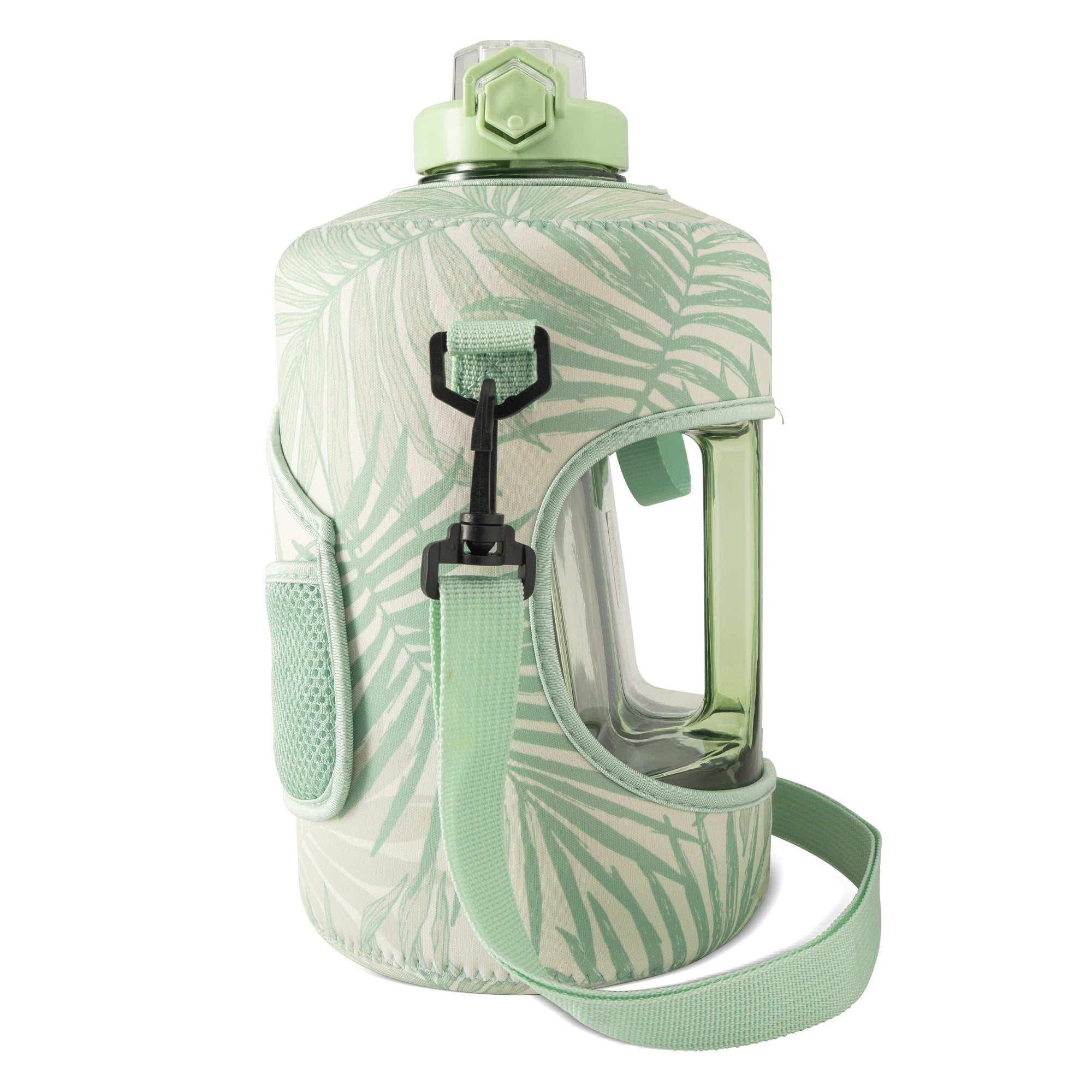 TAL Motivational Gallon Jug Water Bottle with Handle, Push Button Lid ...