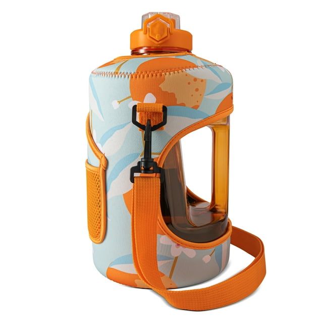 TAL Motivational Gallon Jug Water Bottle with Handle, Push Button Lid ...