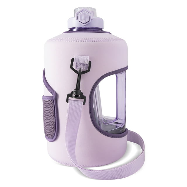 TAL Motivational Gallon Jug Water Bottle with Handle, Push Button Lid ...