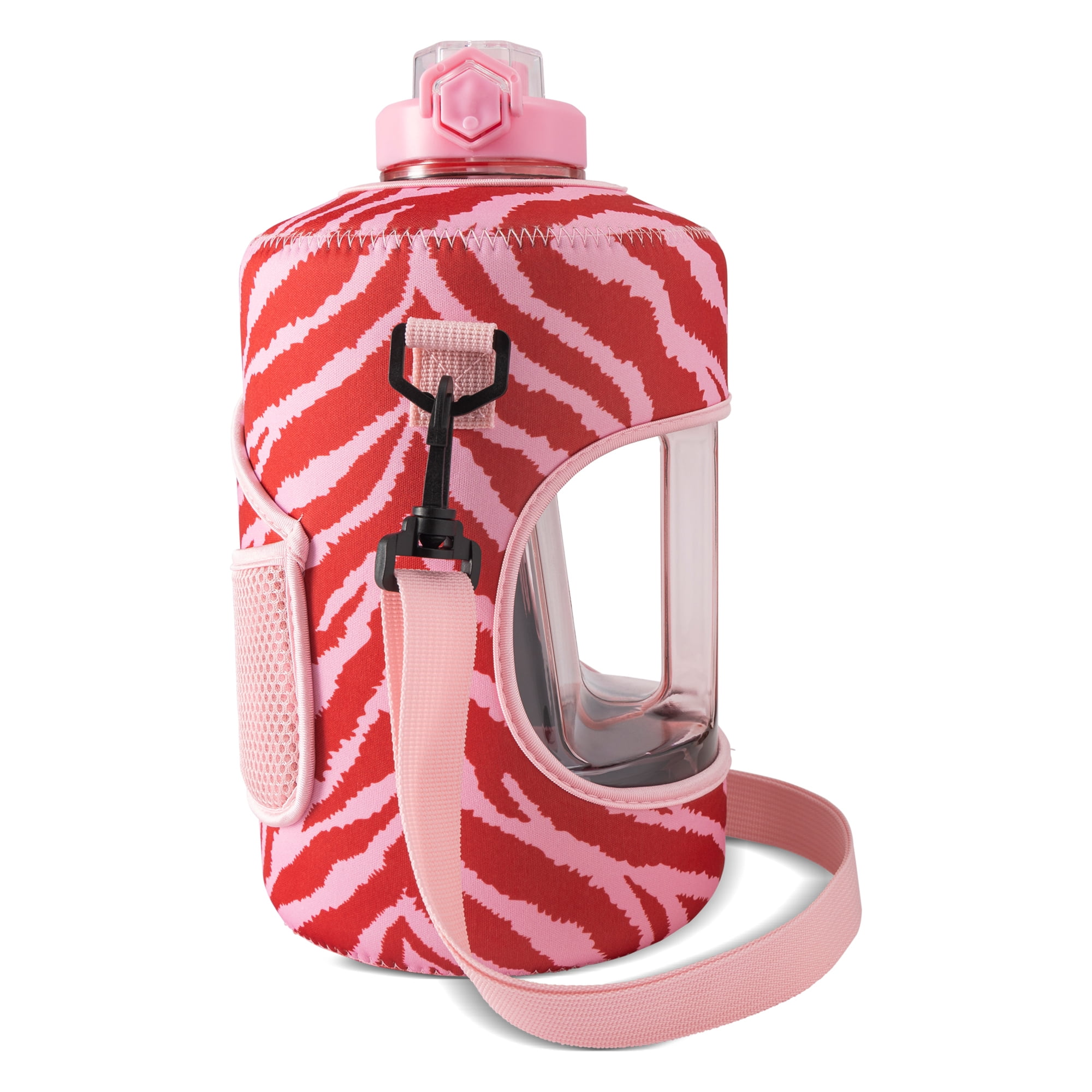 TAL Motivational Gallon Jug Water Bottle with Handle, Push Button Lid ...