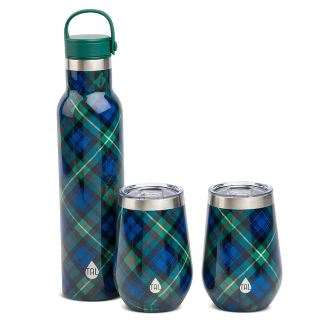 TAL Stainless Steel Merlot Bottle & Wine Tumbler Set - Insulated ...