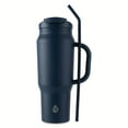 TAL Stainless Steel Basin Travel Mug with Silicone Straw 30 oz, Blue ...