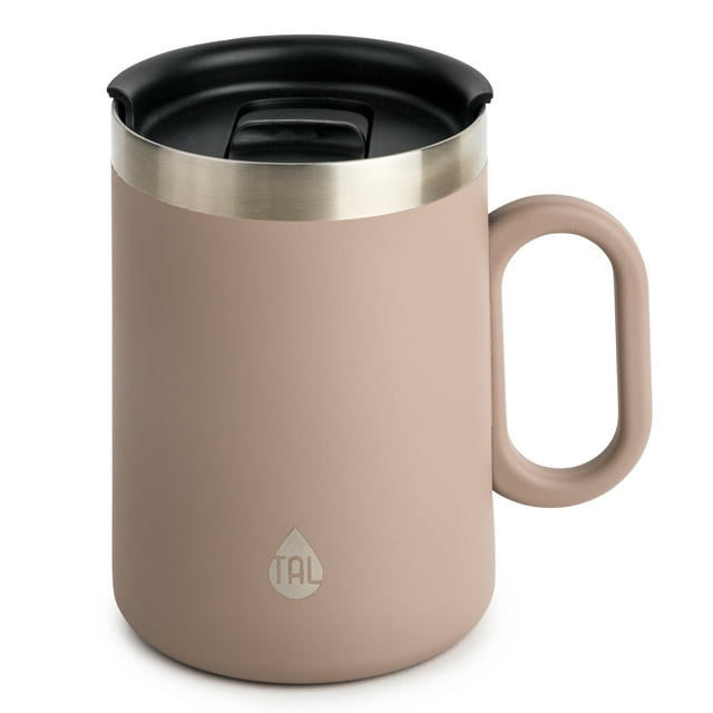 TAL Stainless Steel Brew Coffee Mug 15 fl oz, Taupe - Walmart.com