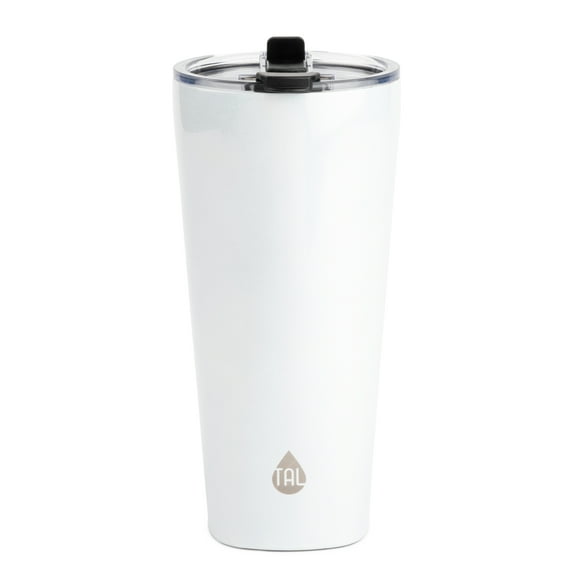 TAL Stainless Steel Cruise Tumbler with Easy Sip Straw 25oz, White ...