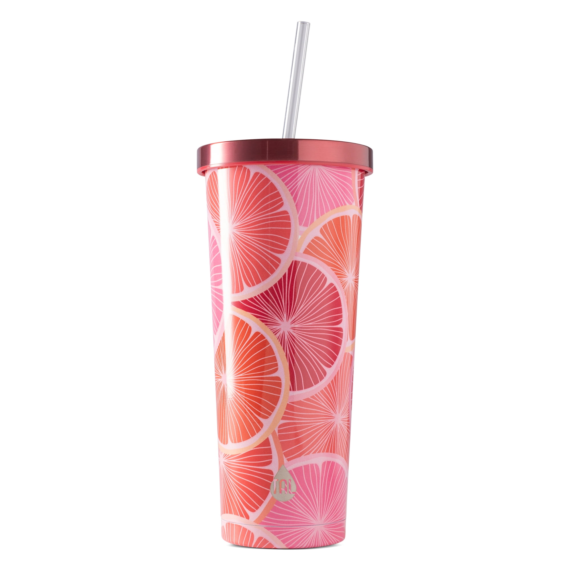 TAL Stainless Steel Ivy Tumbler with Straw 24oz, Grapefruit - Walmart.com