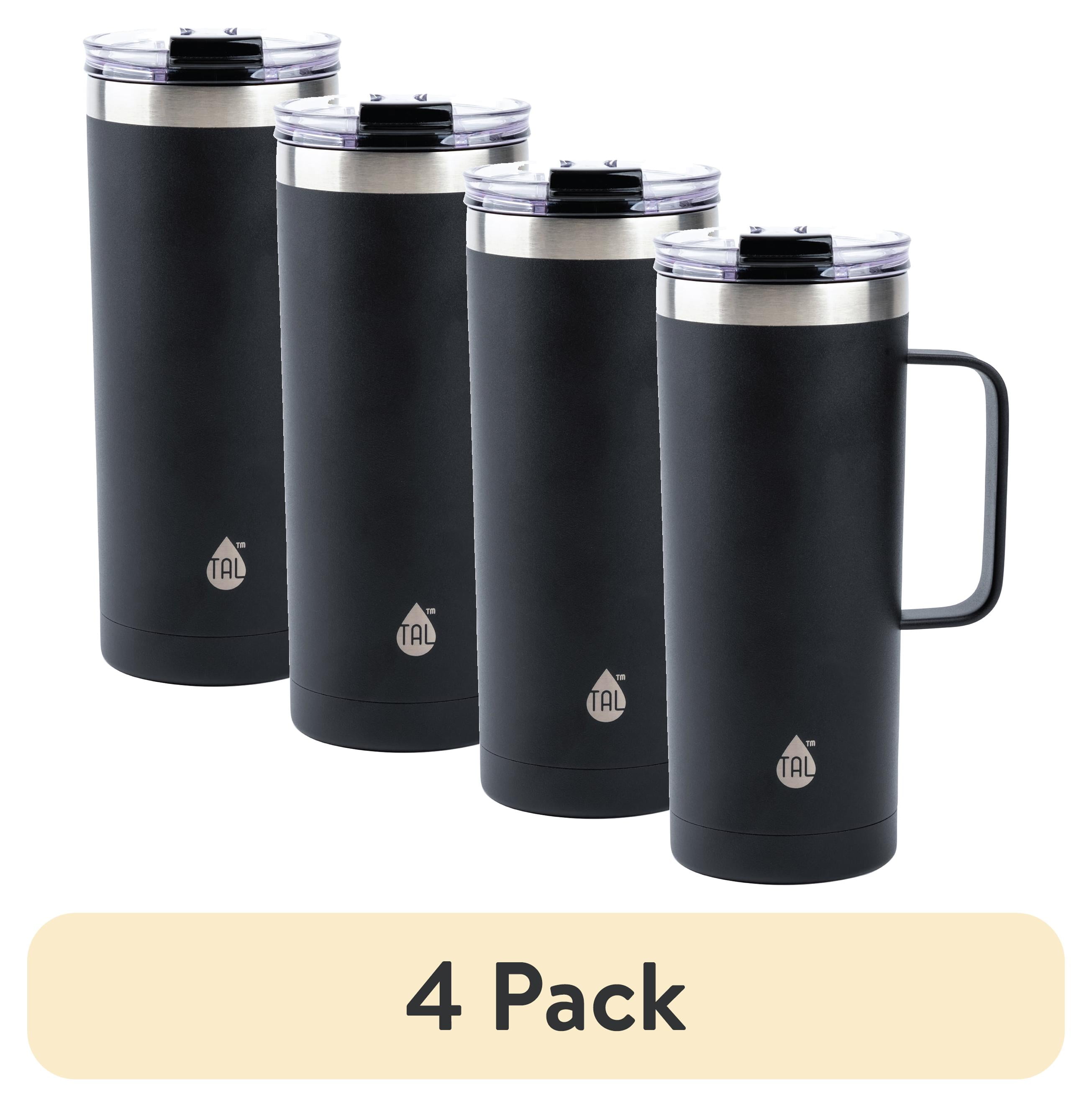 (4 pack) TAL Stainless Steel Mountaineer Travel Mug 20 oz, Black ...
