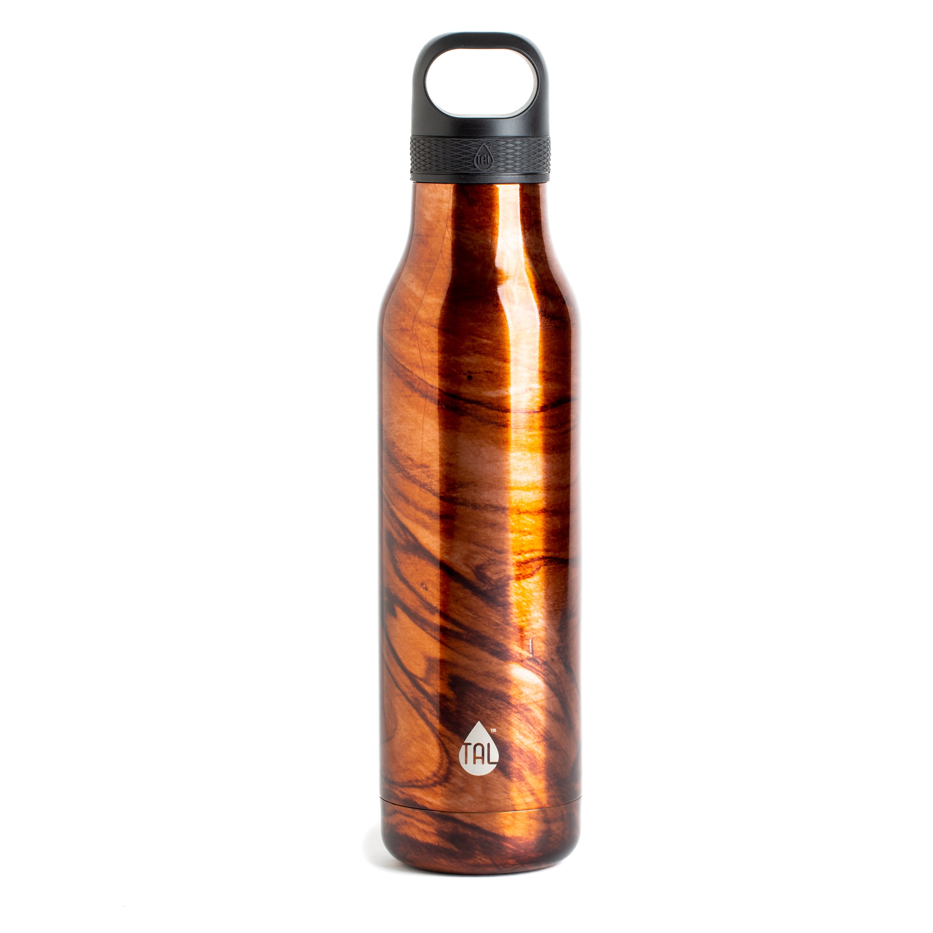 TAL Stainless Steel Ranger Tumbler Water Bottle 24 fl oz, Brown Wood ...