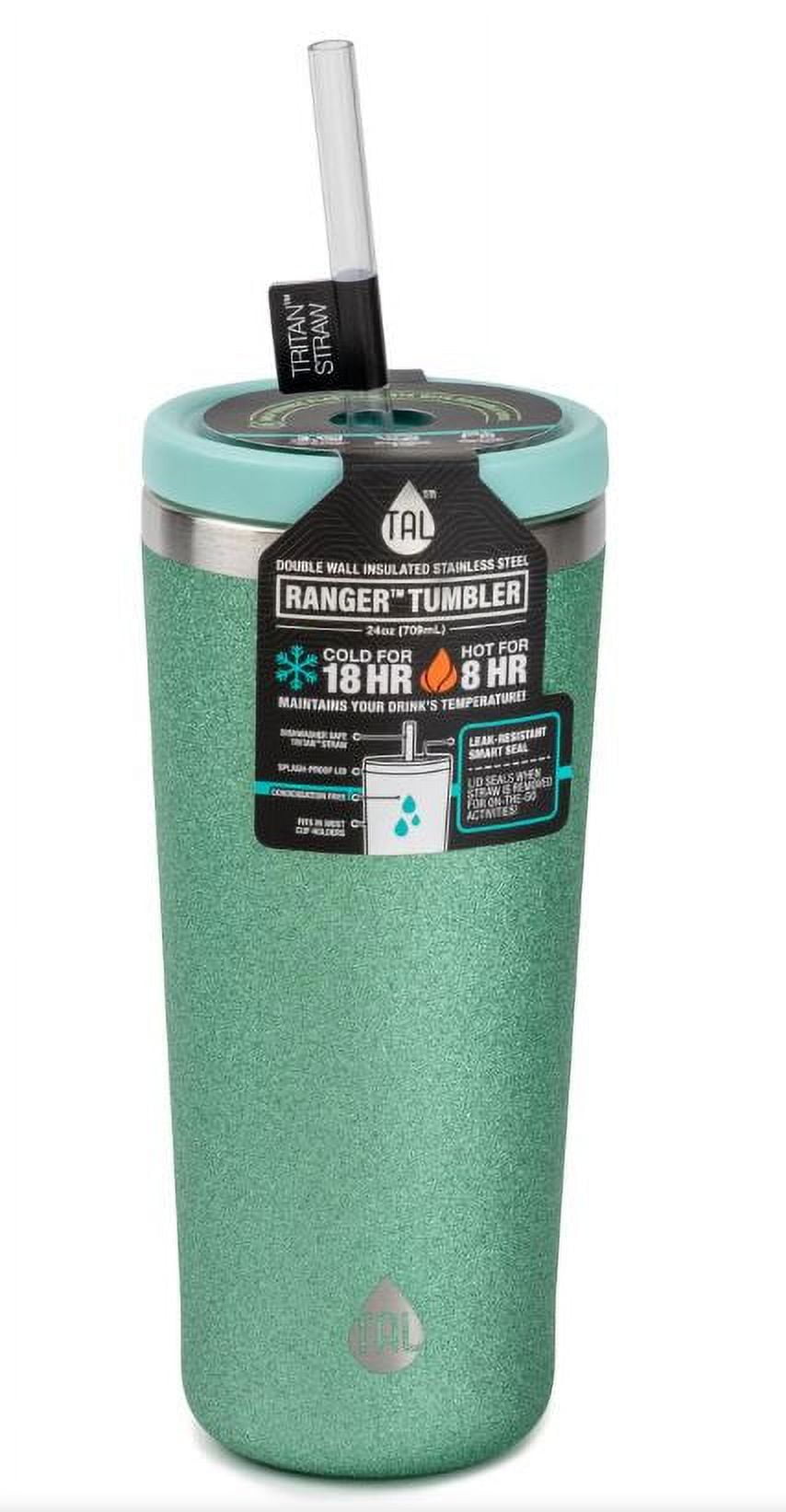 TAL Stainless Steel Ranger Tumbler Water Bottle 24 fl oz, Glitter Mint ...