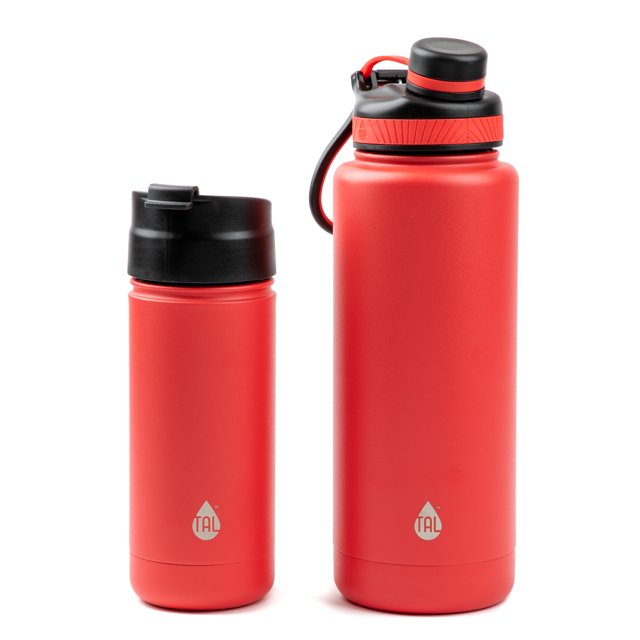 TAL Stainless Steel Ranger Water Bottle 40 and 18 fl oz, Red - Walmart.com