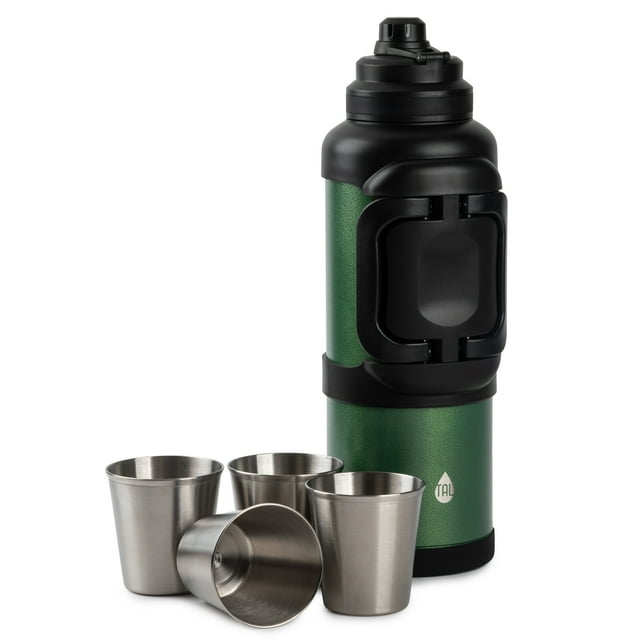 TAL Zeus 4L Stainless Steel Drinking Jug with 4 Stackable Cups, Green ...