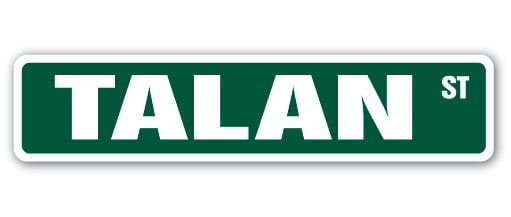 TALAN Street Sign Childrens Name Room Sign | Indoor/Outdoor | 30" Wide ...
