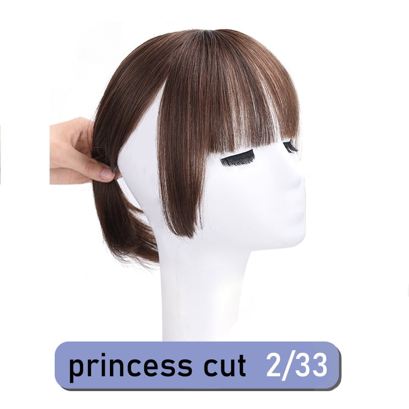 TALANG synthesis Princess Cut Bangs Hair Extension Synthetic Wig ...