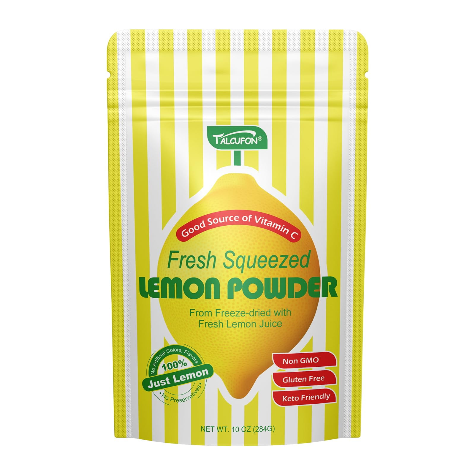 TALCUFON Freshly Squeezed Lemon OKA4 Powder 10 Oz, Just Cold Pressed, Freeze Dried Lemon Juice ...