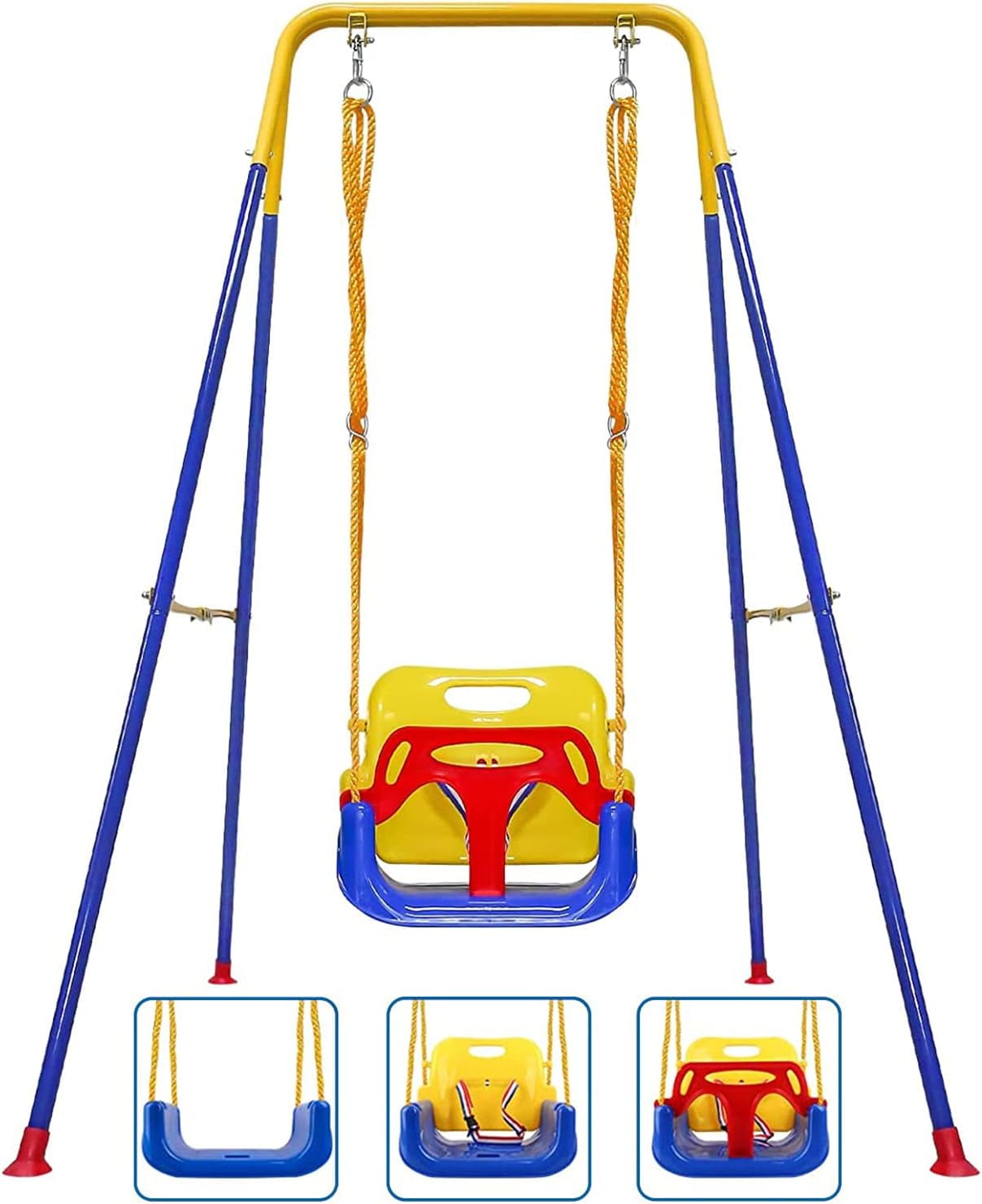 TALECO Gear Toddler Swing, 3-in-1 Swing Sets for Backyard, Baby Swing ...