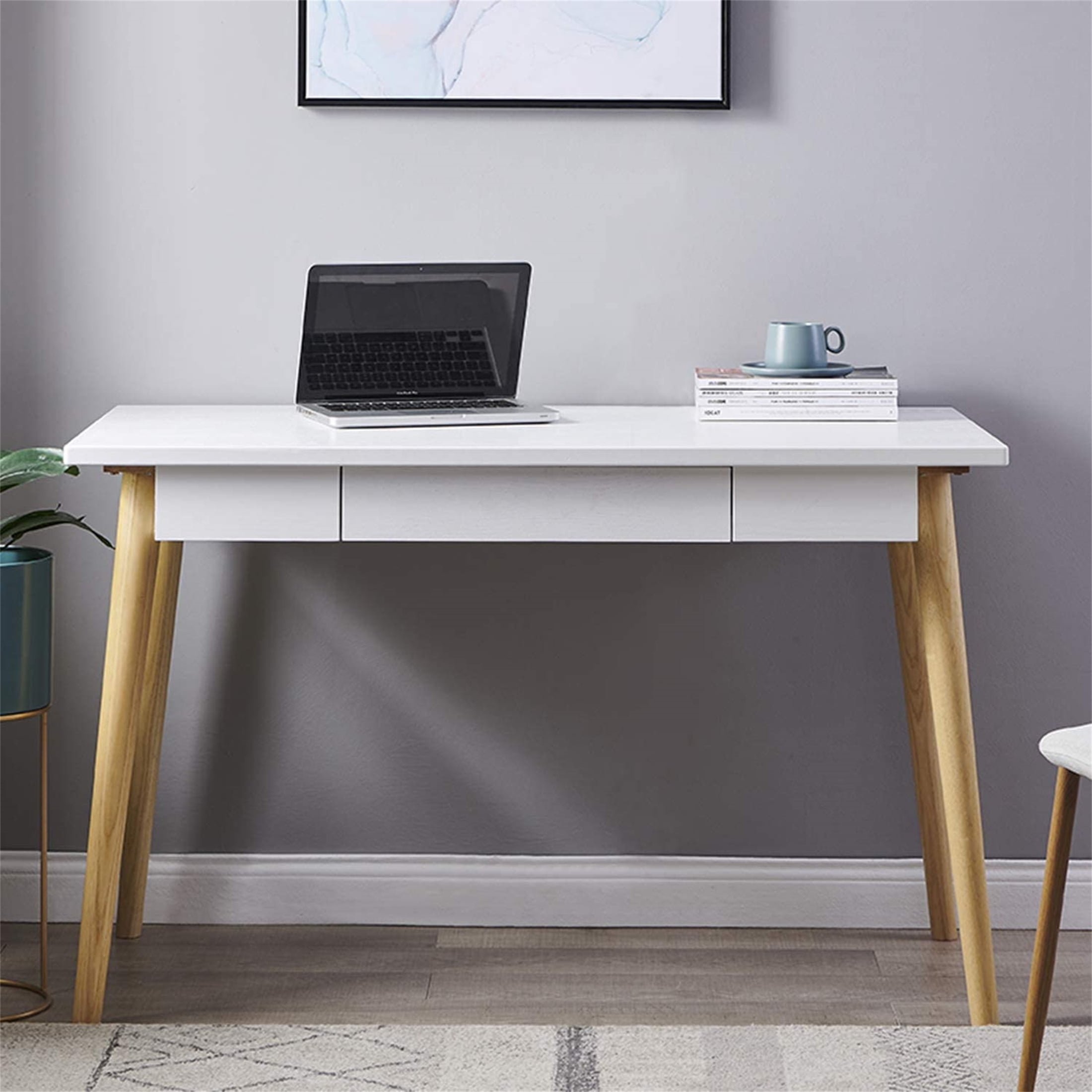 TALEMOHO Writing Desk- Large Home Study Tables- Computer Desk with ...