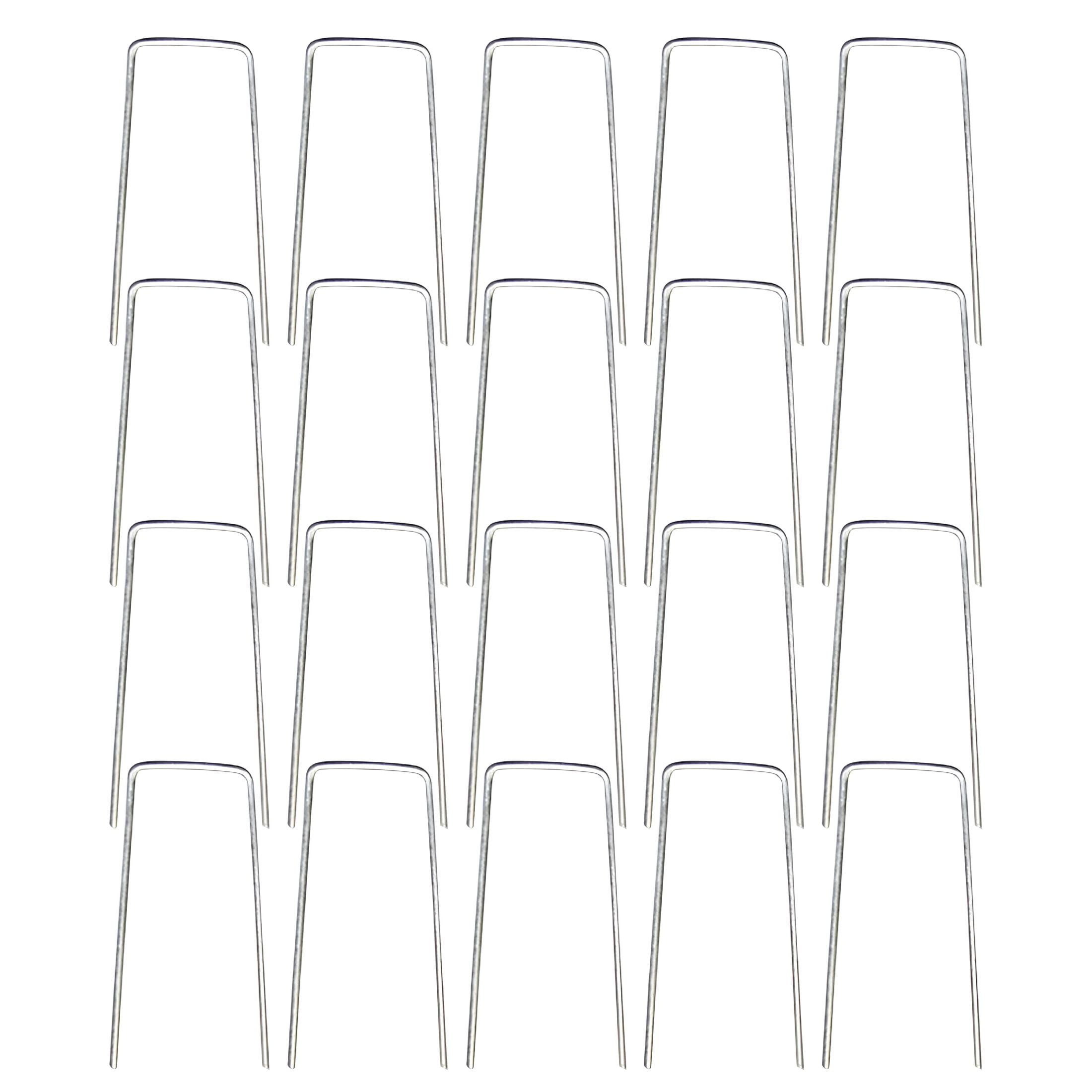 TALENO 20-Pack Anti-Rust 4 Inch Round-Top Heavy-Duty U-Shaped Garden ...