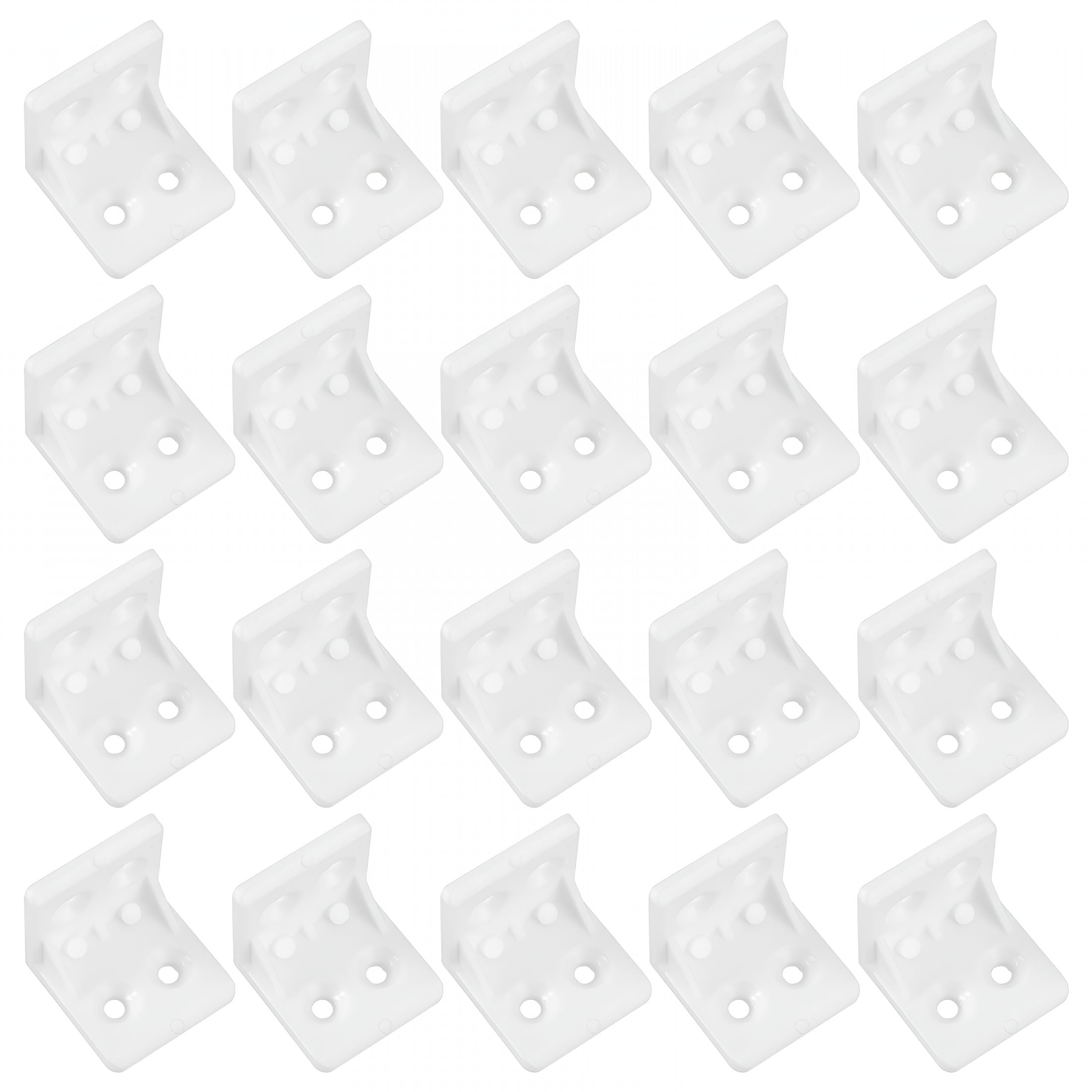 TALENO 20pcs Plastic Brackets L Shape Right Angle Brackets Braces with ...