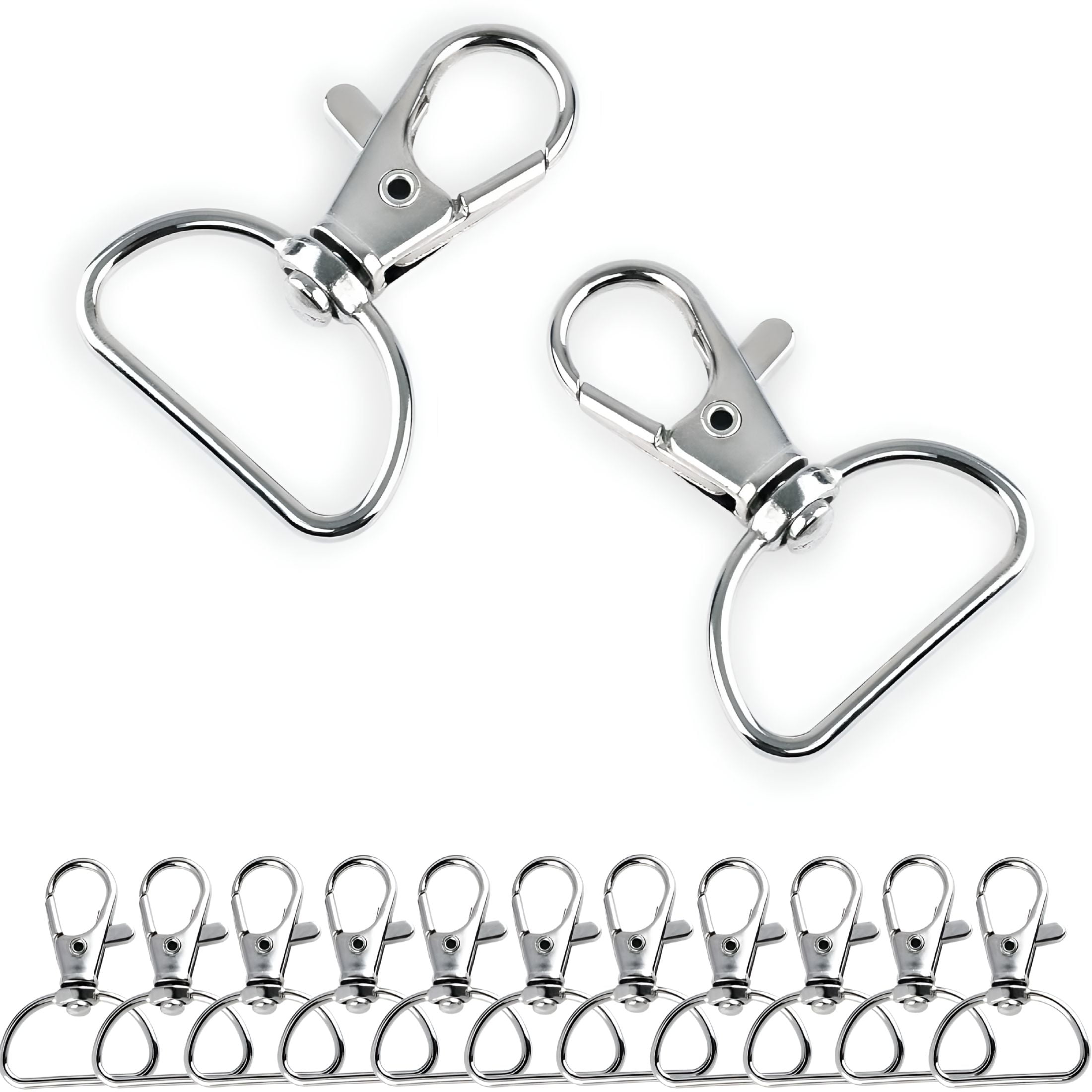 TALENO 30Pcs 1 Inch Metal Swivel Clasps Lanyard Snap Hooks Keychain ...