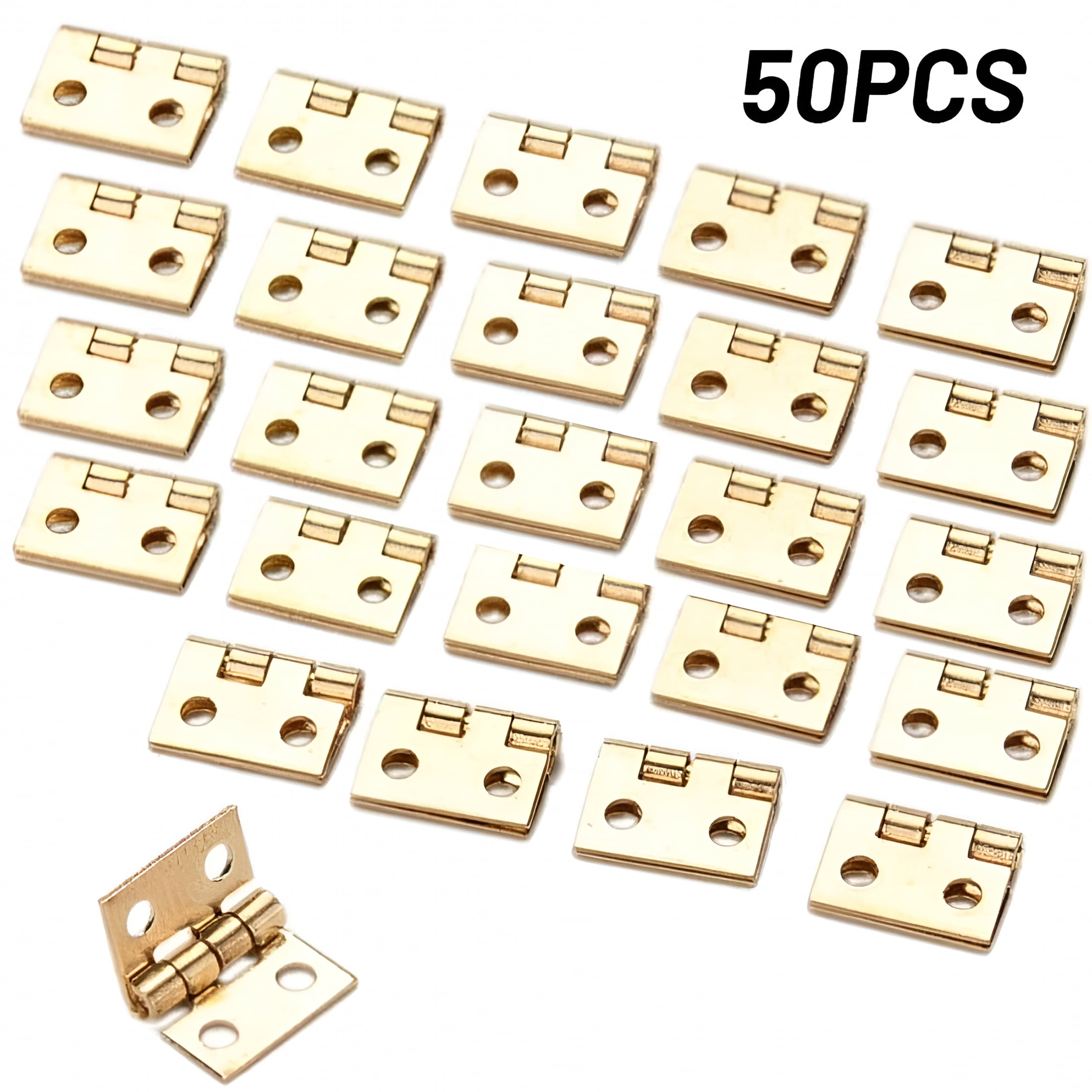 TALENO 50 Pieces Mini Copper Hinges Retro Brass Hinges For Small Craft ...