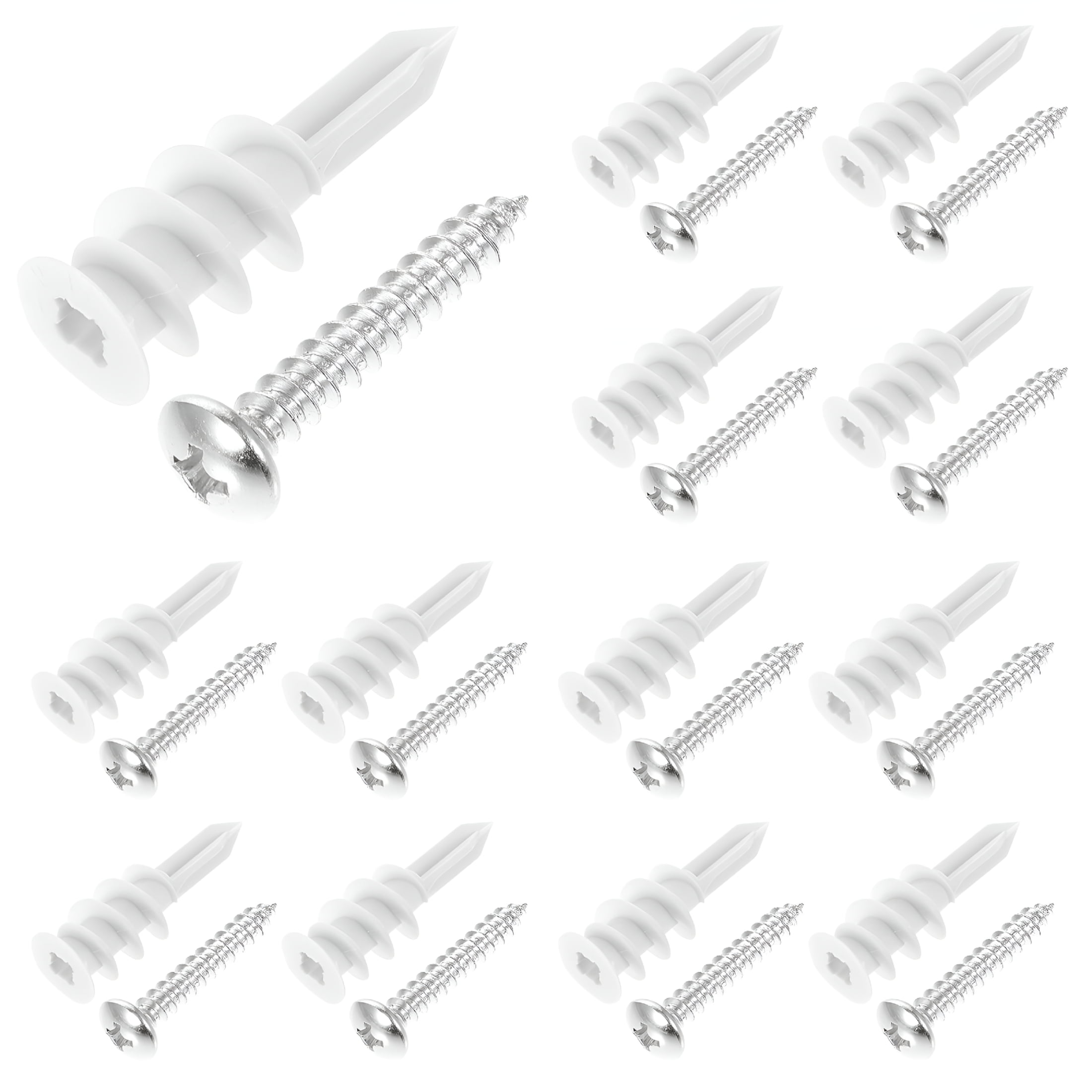 TALENO 50 Sets Spiral Expansion Tube Screw Anchors Dry Wall Mount ...