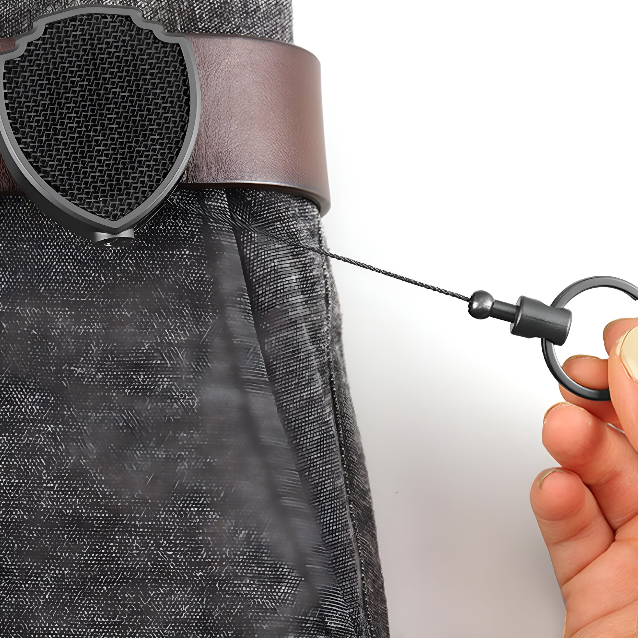 TALENO Durable and Tough Retractable Cord Keychain Keyring - Walmart ...