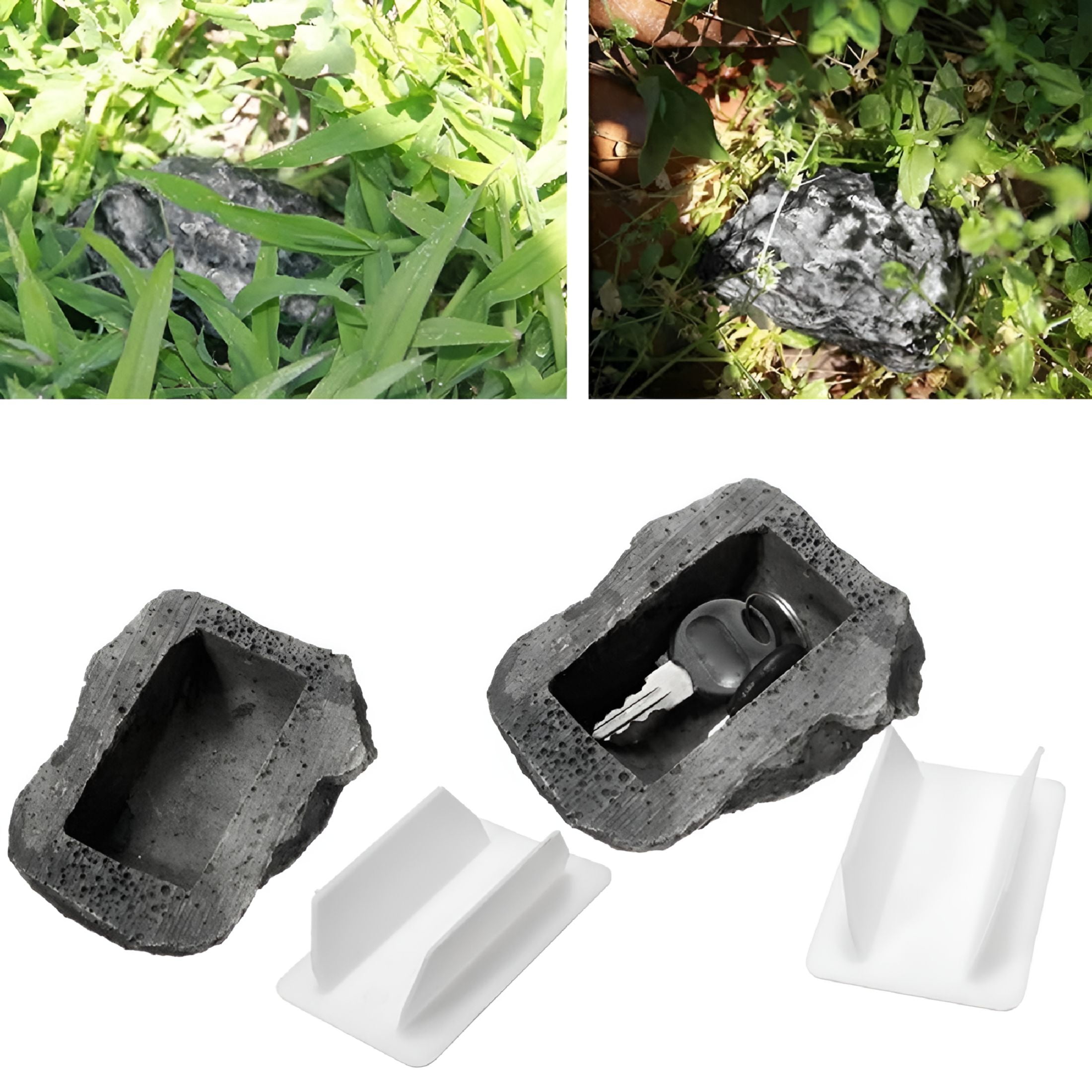 TALENO Fake Rock Key Holder Hide-A-Key Safe Realistic Outdoor Garden ...