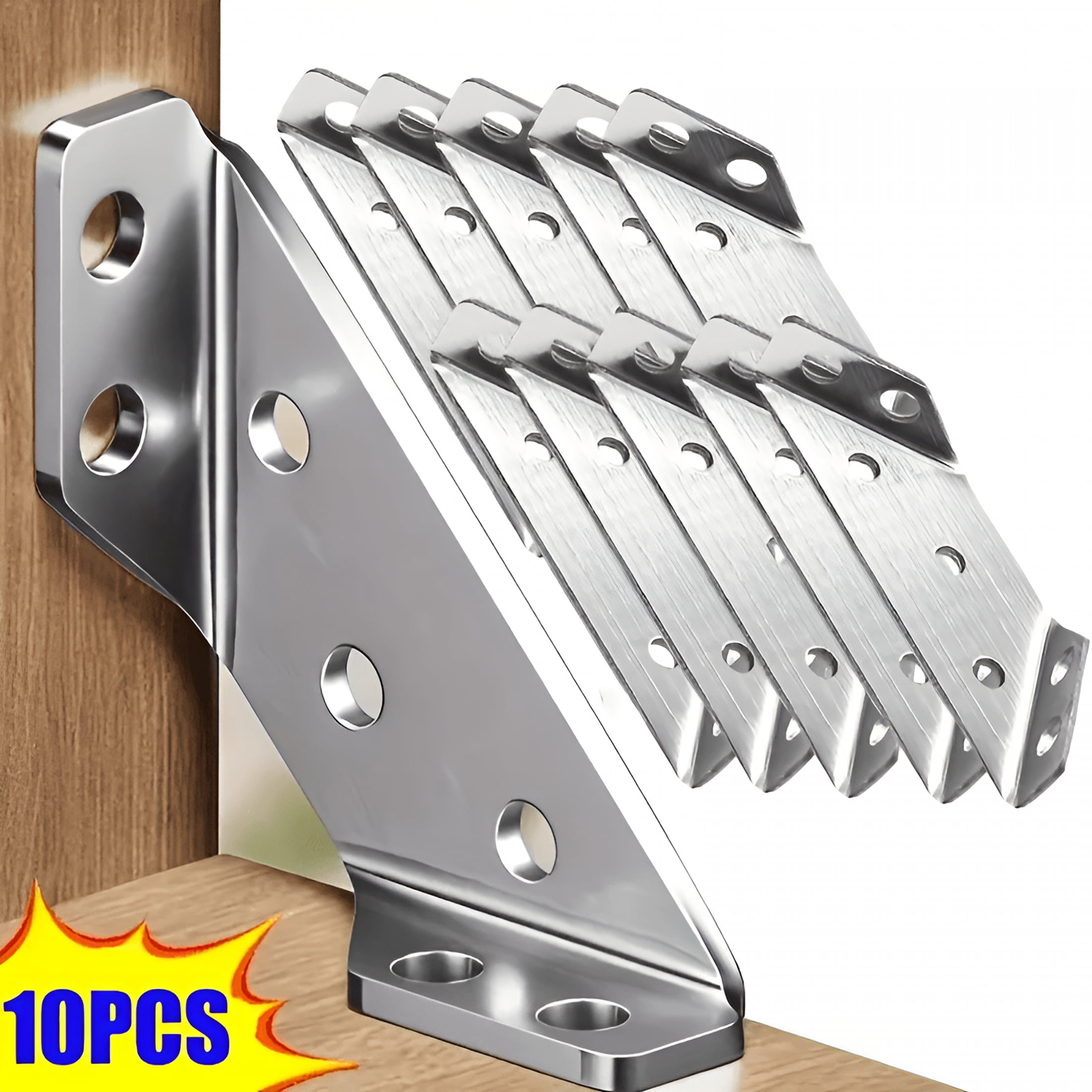 TALENO Furniture Corner Connectors 10 Pieces Stainless Steel Heavy Duty ...