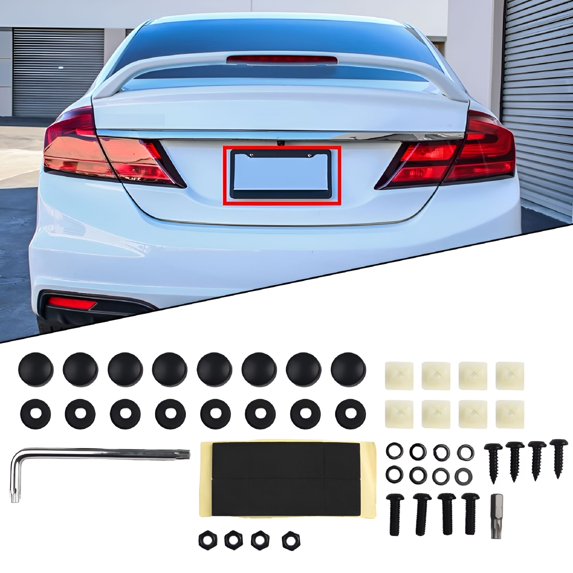 TALENO License Plate Screws Anti Theft Auto Security Accessories ...