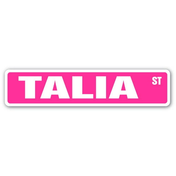 TALIA Street Sign Childrens Name Room Sign | Indoor/Outdoor | 36" Wide ...