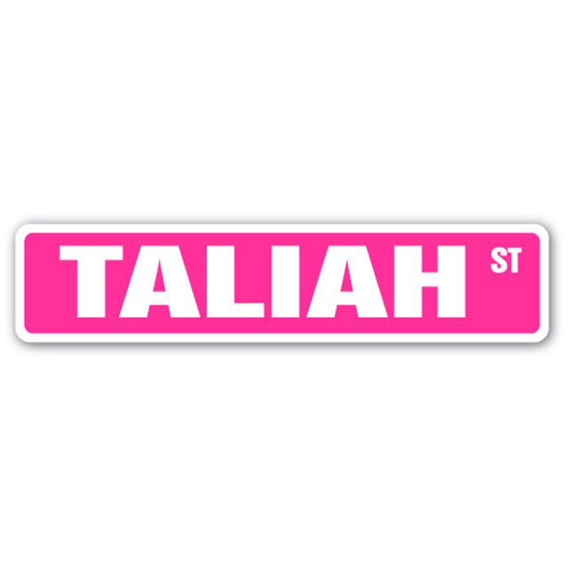 TALIAH Street Sign Childrens Name Room Sign | Indoor/Outdoor | 24" Wide ...