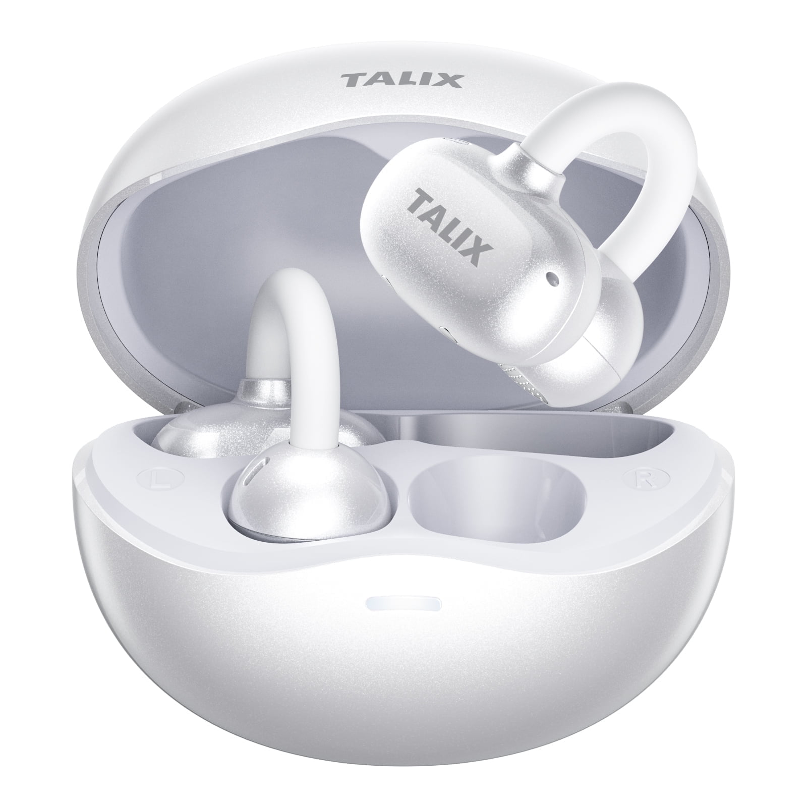TALIX Open Ear Earbuds,Clip-on Wireless Bluetooth 5.4 Headphones,Ai ...