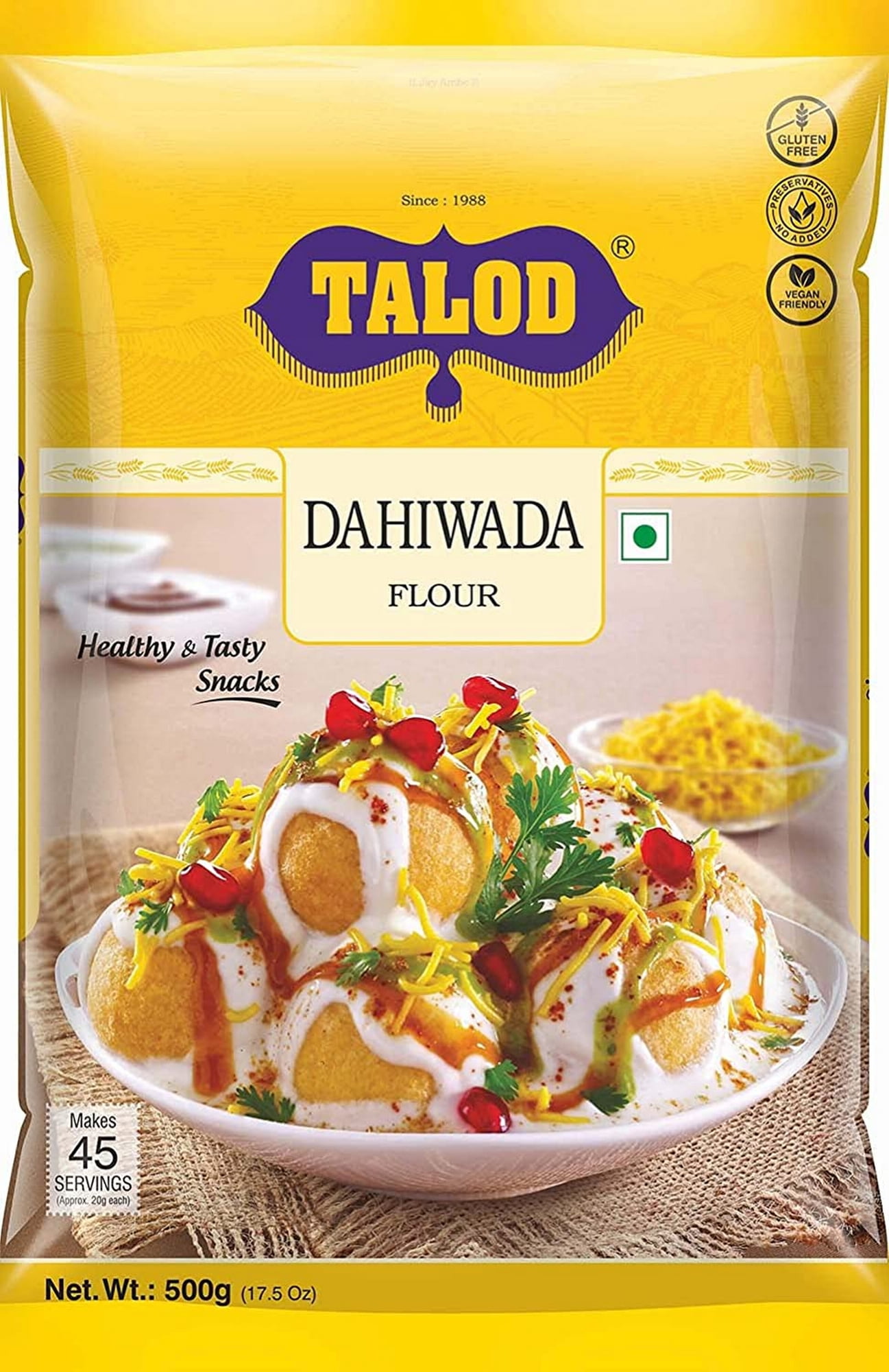 TALOD Instant Dahiwada Flour Mix - 500 Grams (17.5oz) - Walmart.com