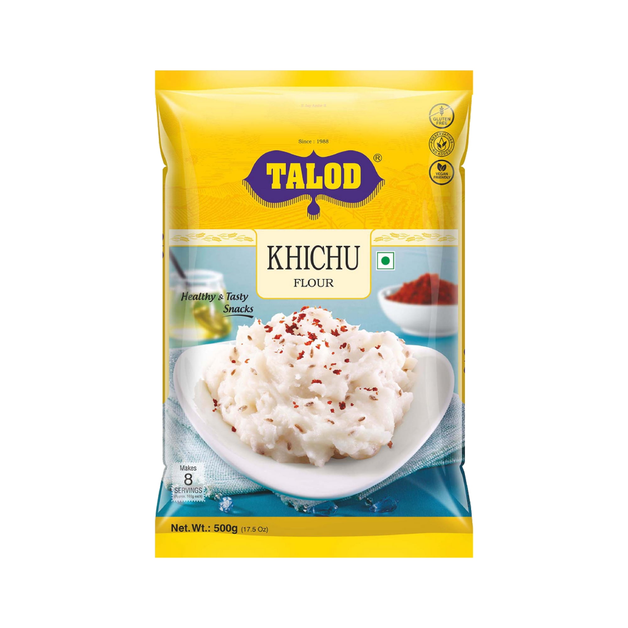 TALOD Instant Khichu Mix Flour - 500 Grams (17.5oz) - Walmart.com