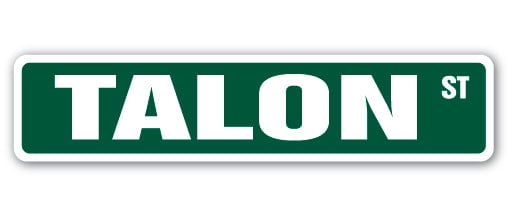 TALON Street Sign Childrens Name Room Sign | Indoor/Outdoor | 18" Wide ...
