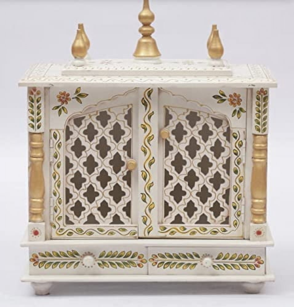 TAM Creatio Small Wooden Pooja Mandir Indian Hindu Decoration Puja ...