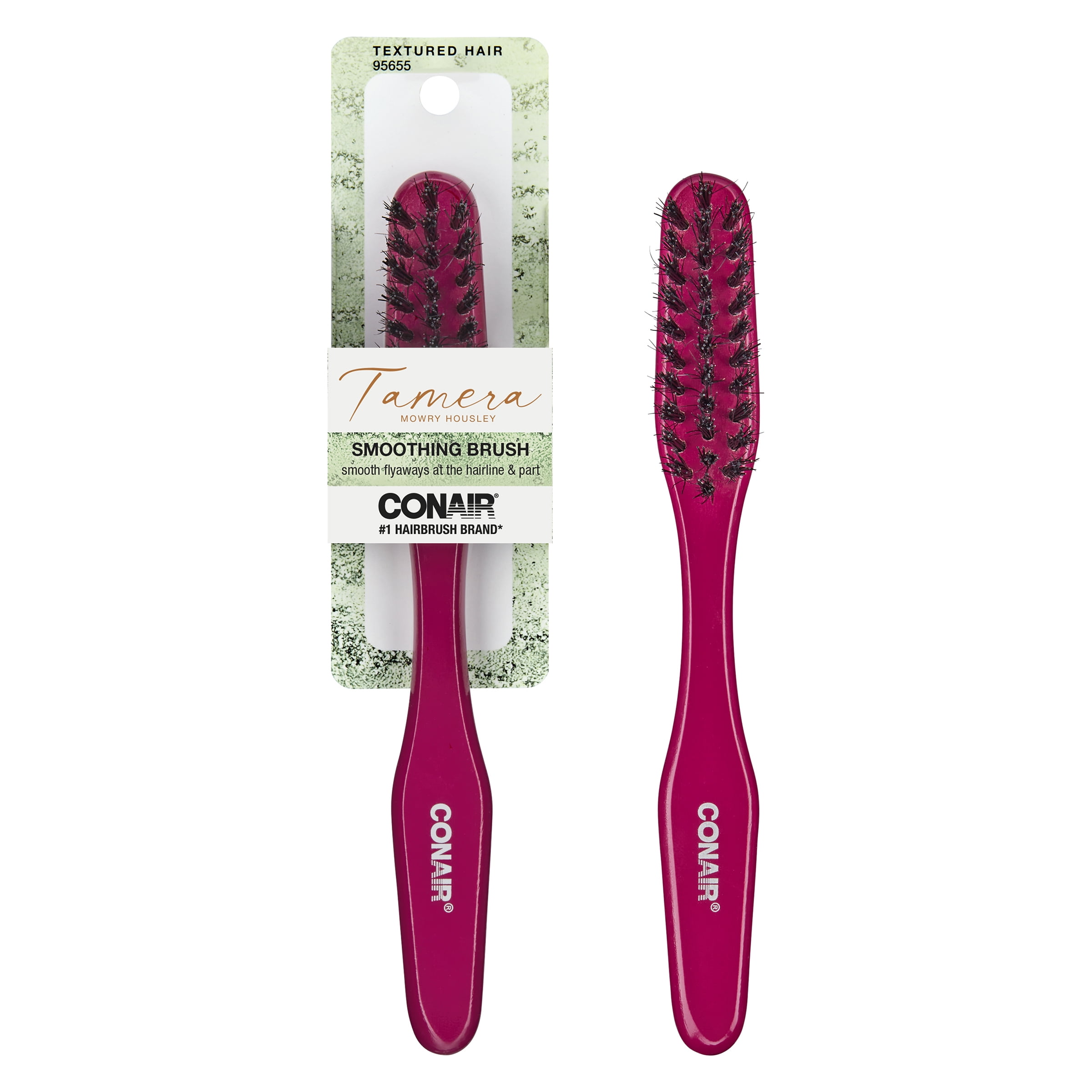 Conair Curl Definition Hair Brush Pink, Curved Cushion, Removable ...