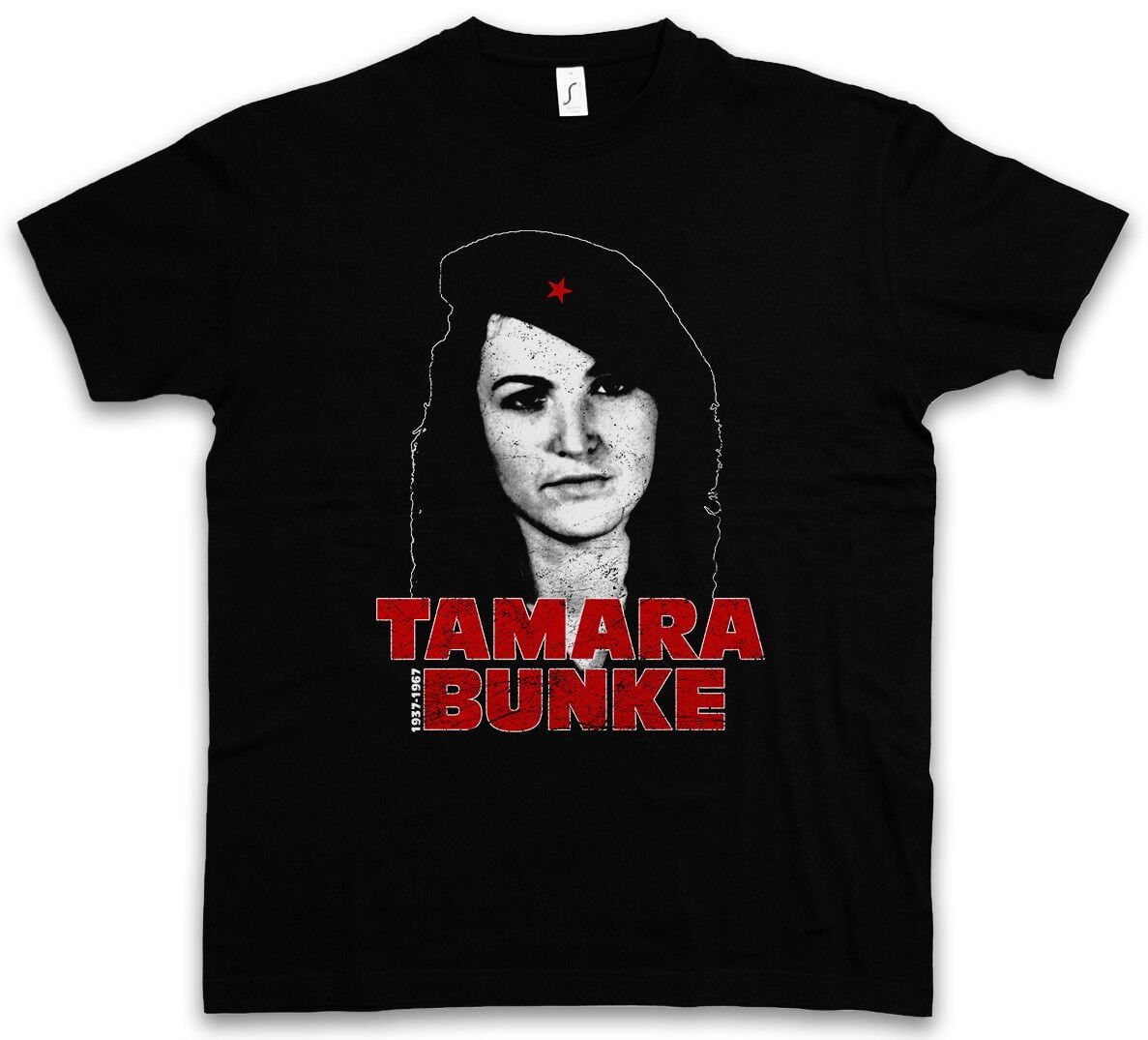 TAMARA BUNKE T-SHIRT Tania Fidel Cuba Castro Portrait Che Revolution ...