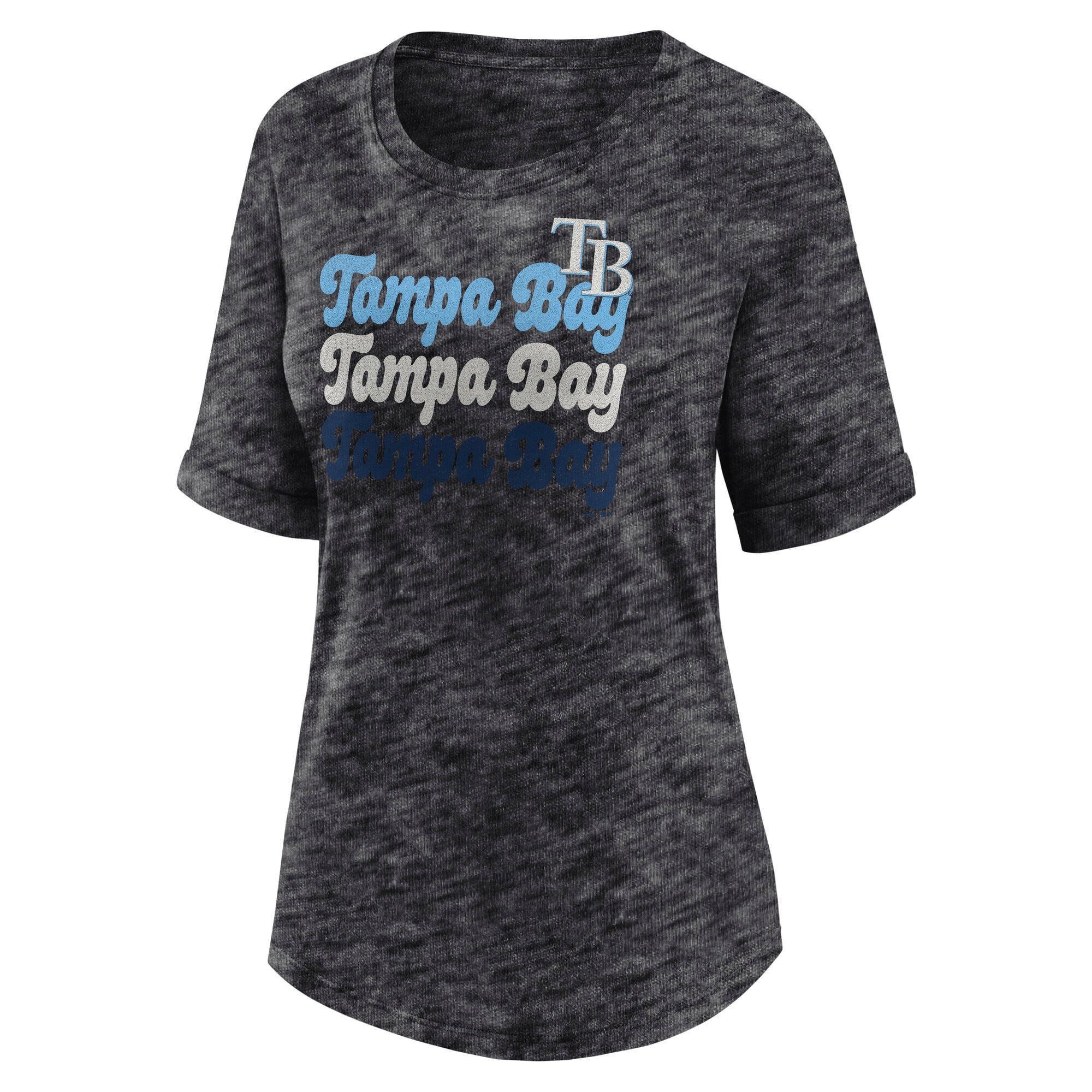 Tampa Bay Rays Women's Heather Charcoal Get Going Fashion Top, Up to ...