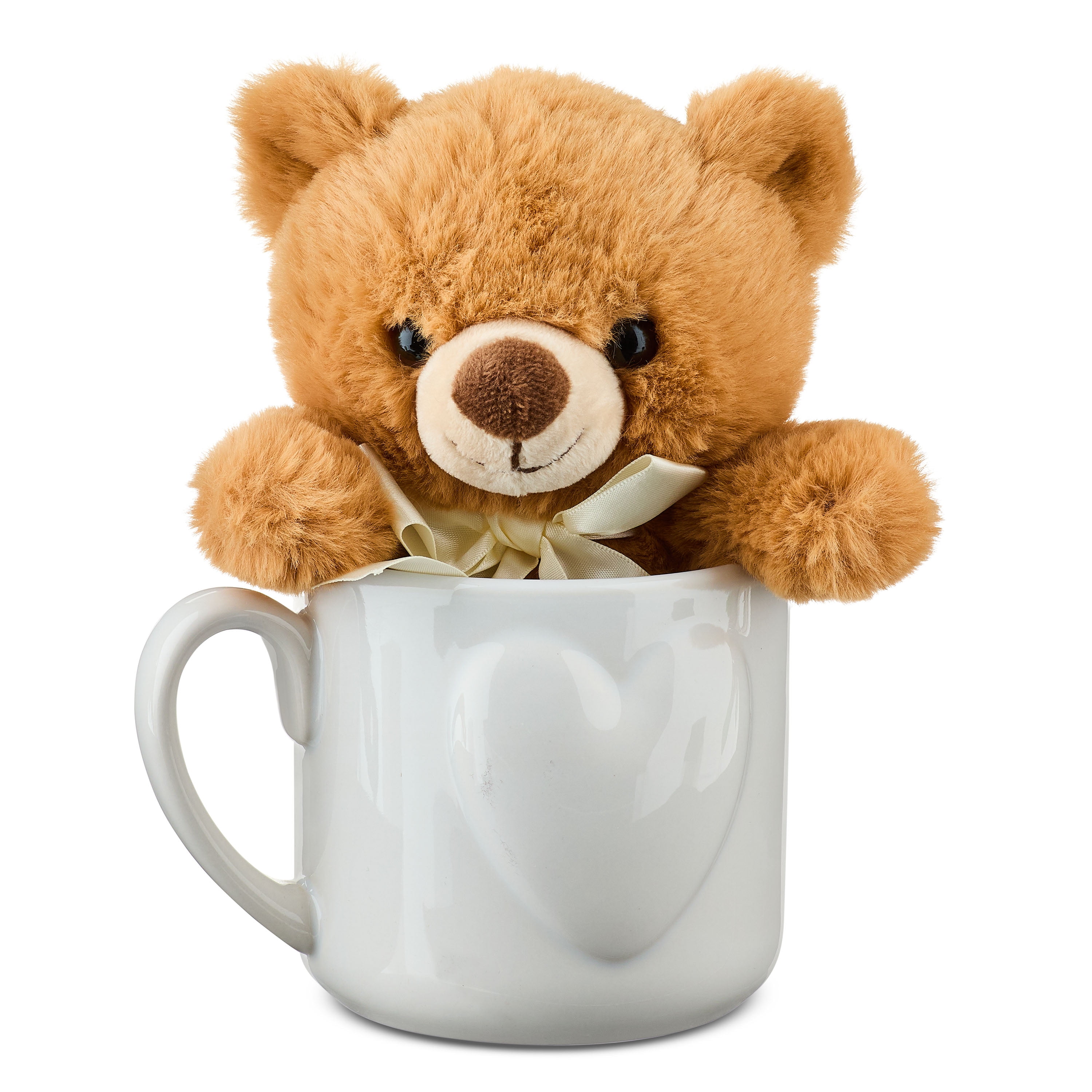 Small Bear Plush in Mug Gift Set, Tan, 7.5", Valentine's Day by Way To ...