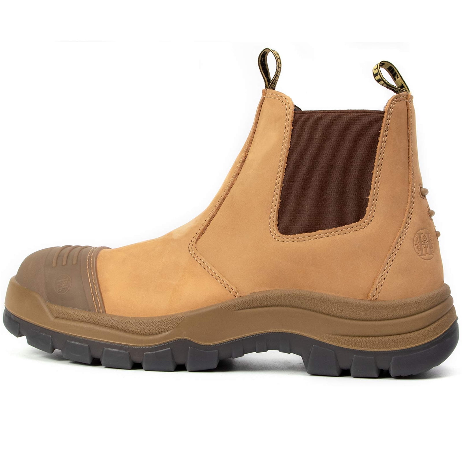TAN802 6 inch Soft Toe Slip On Mens Work Boots, Water Resistant Anti ...