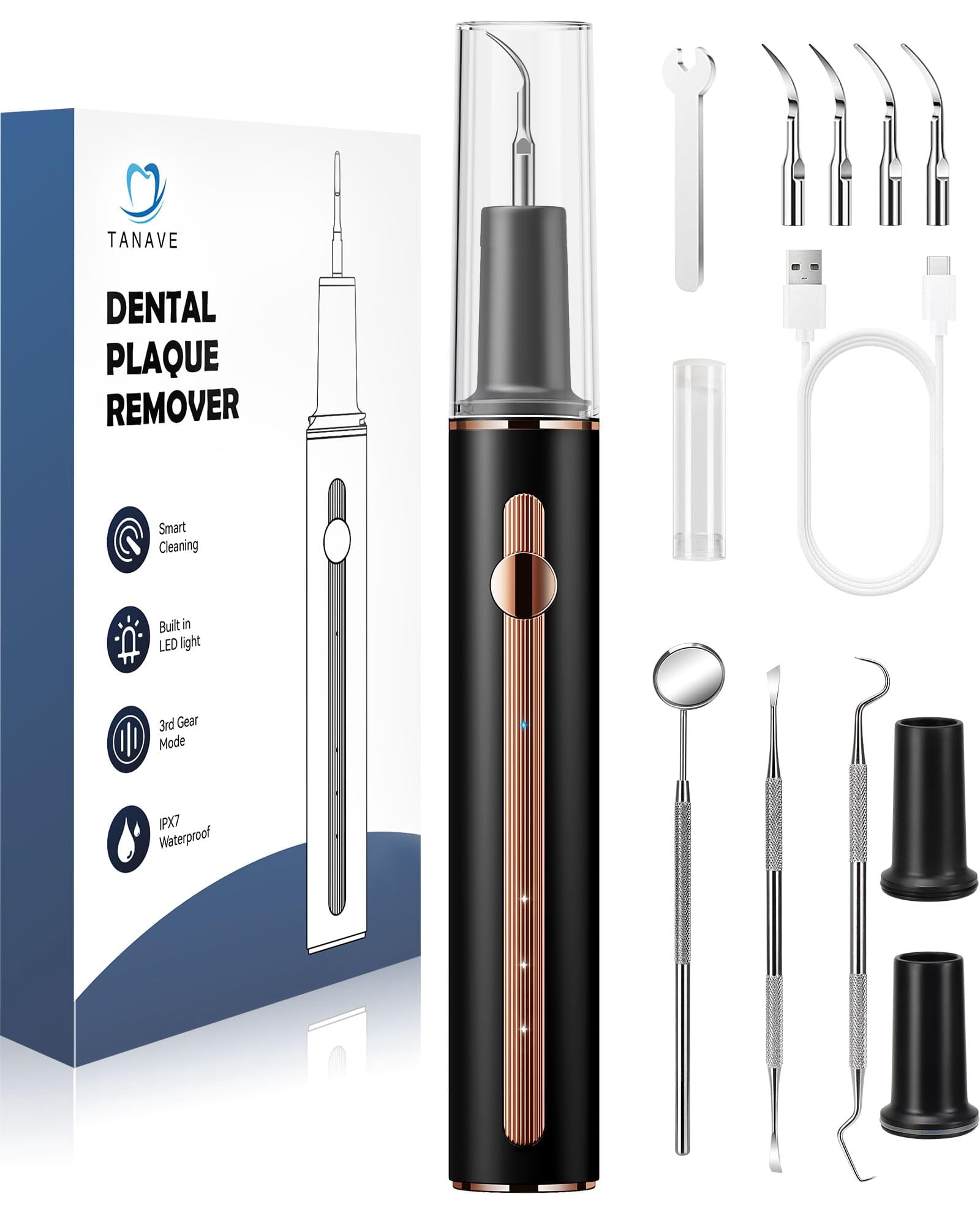 TANAVE Plaque Remover for DHF10 Teeth, Teeth Cleaning Kit Ultrasonic ...