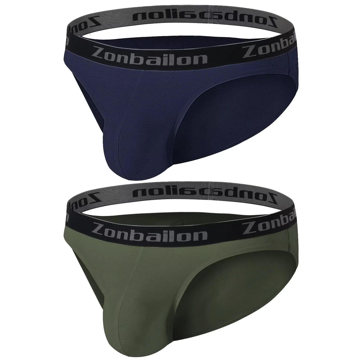TANBOM Men's Backless Briefs Modal Cotton Underwear Blue/Green S 2-Pack ...
