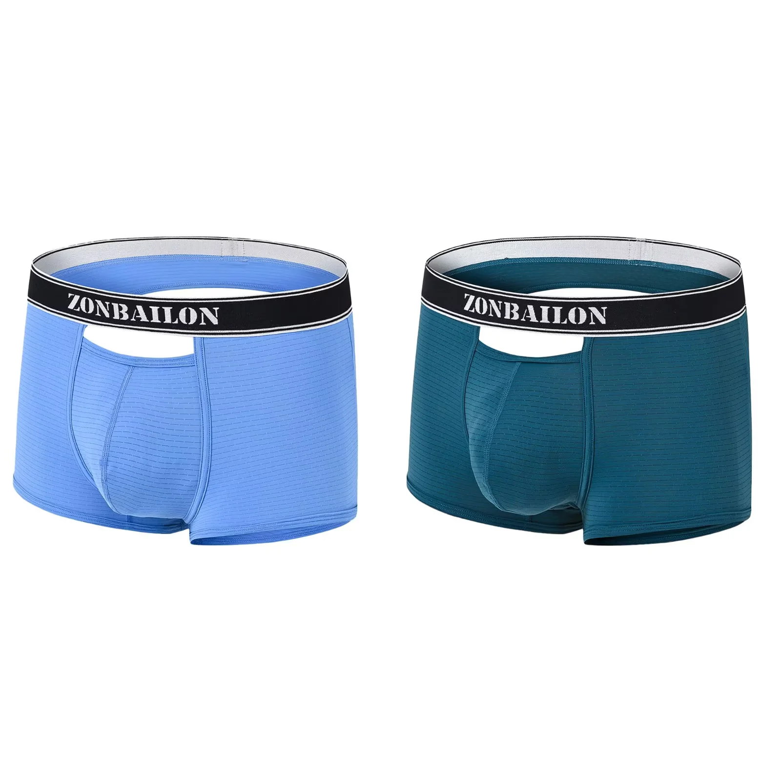 TANBOM Men's Backless Briefs Nylon Underwear Pack Blue/Green L 2-Pack ...