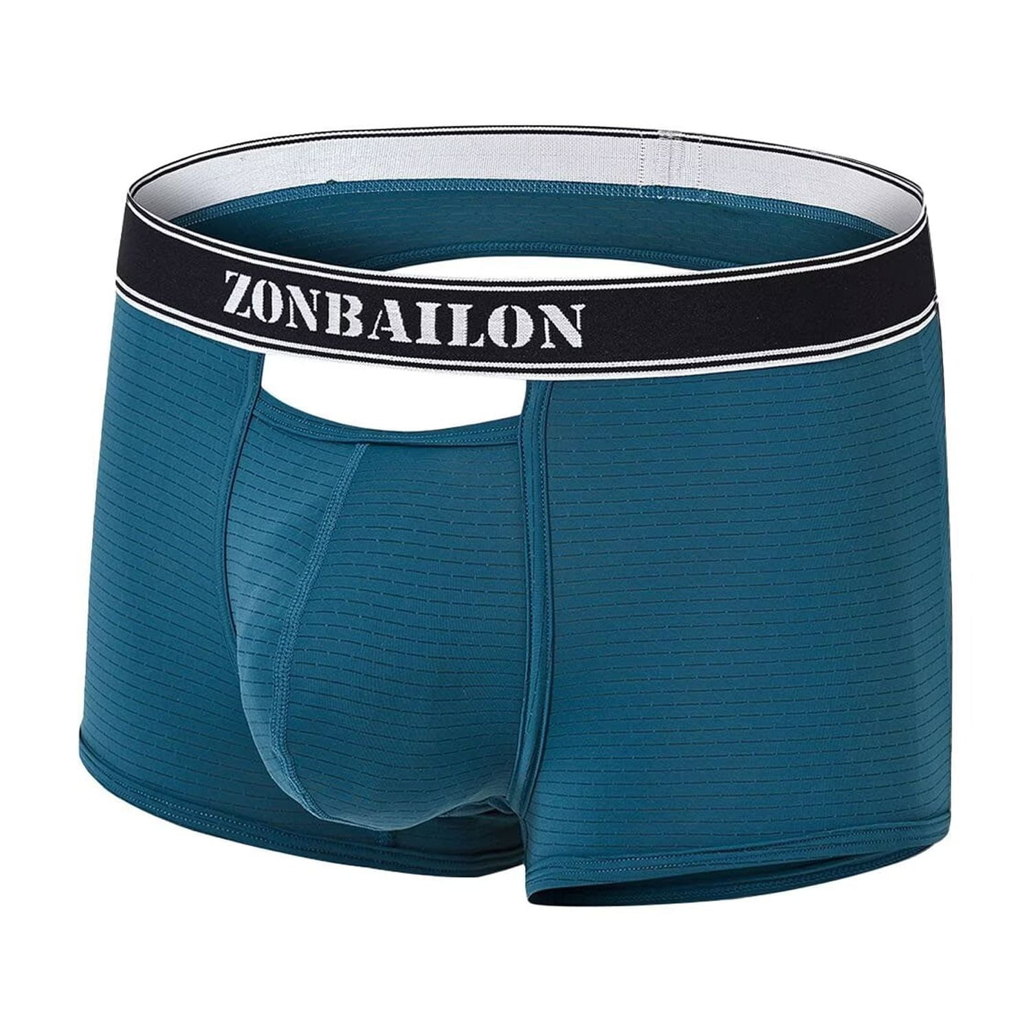 TANBOM Men's Backless Briefs Nylon Underwear Pack Green L 1-Pack ...