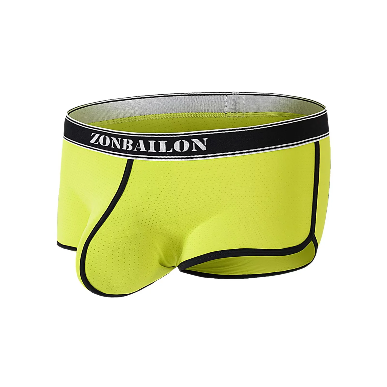TANBOM Men's Comfort Flex Boxer Brief Nylon Underwear Pack Yellow M 1 ...