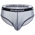 TANBOM Men's Nylon Mesh Low Rise Breathable Brief Underwear, Dark Gray ...