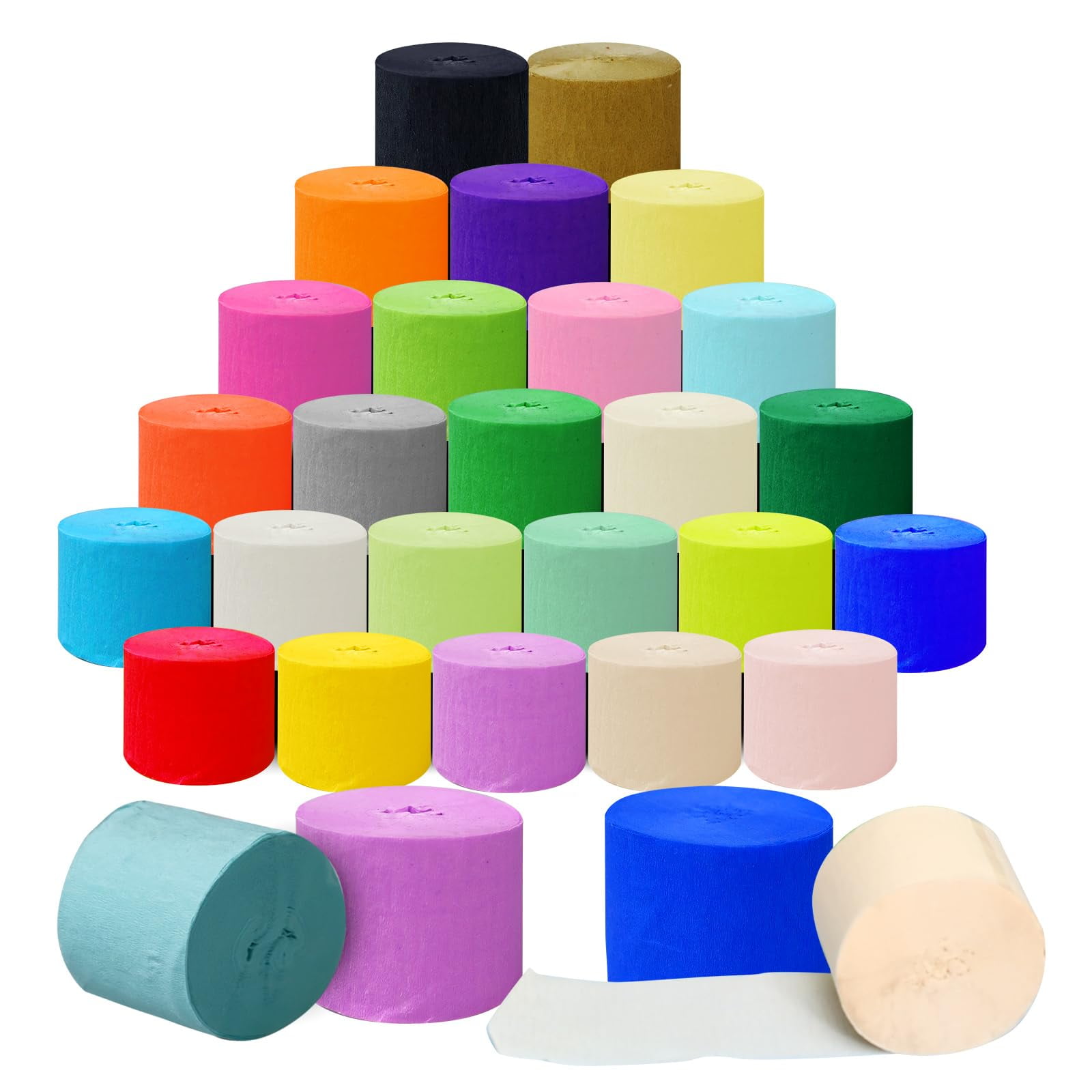 TANEMUDO 75 Roll 6150 MMF7 ft Crepe Paper Streamer Roll for Party ...