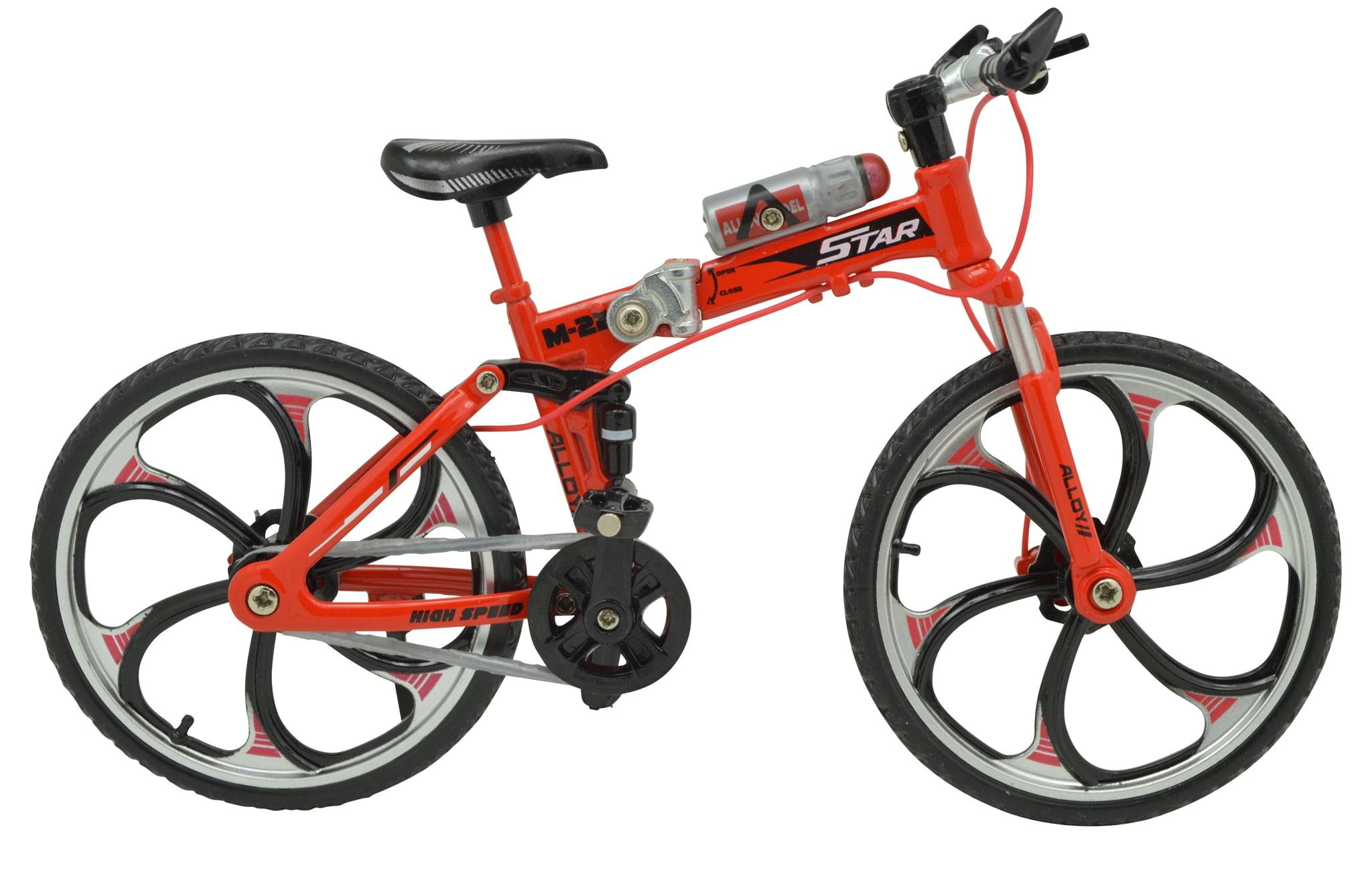 TANG DYNASTY 1:10 7inch Metal Folding Mini Mountain Bike Bicycle Model ...