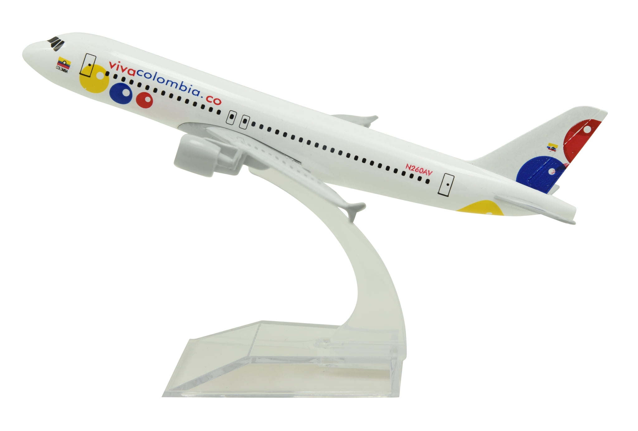 TANG DYNASTY 1:400 16cm Air Bus A320 Vivacolombia Metal Airplane Model ...